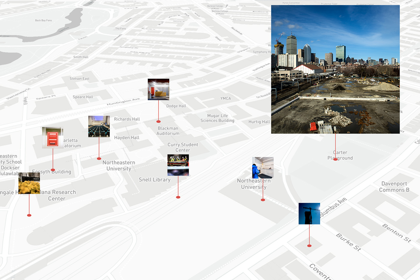 Interactive map highlights campus construction, upgrades - Northeastern ...
