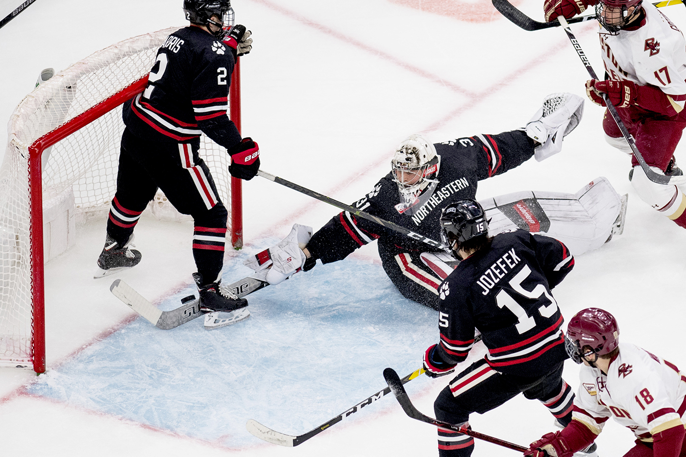 Huskies fans stoked as Northeastern draws first blood - Northeastern ...