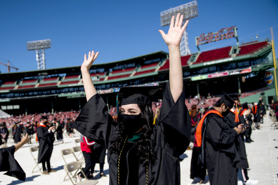 Northeastern celebrates 2021 graduate Commencement at Fenway Park ...