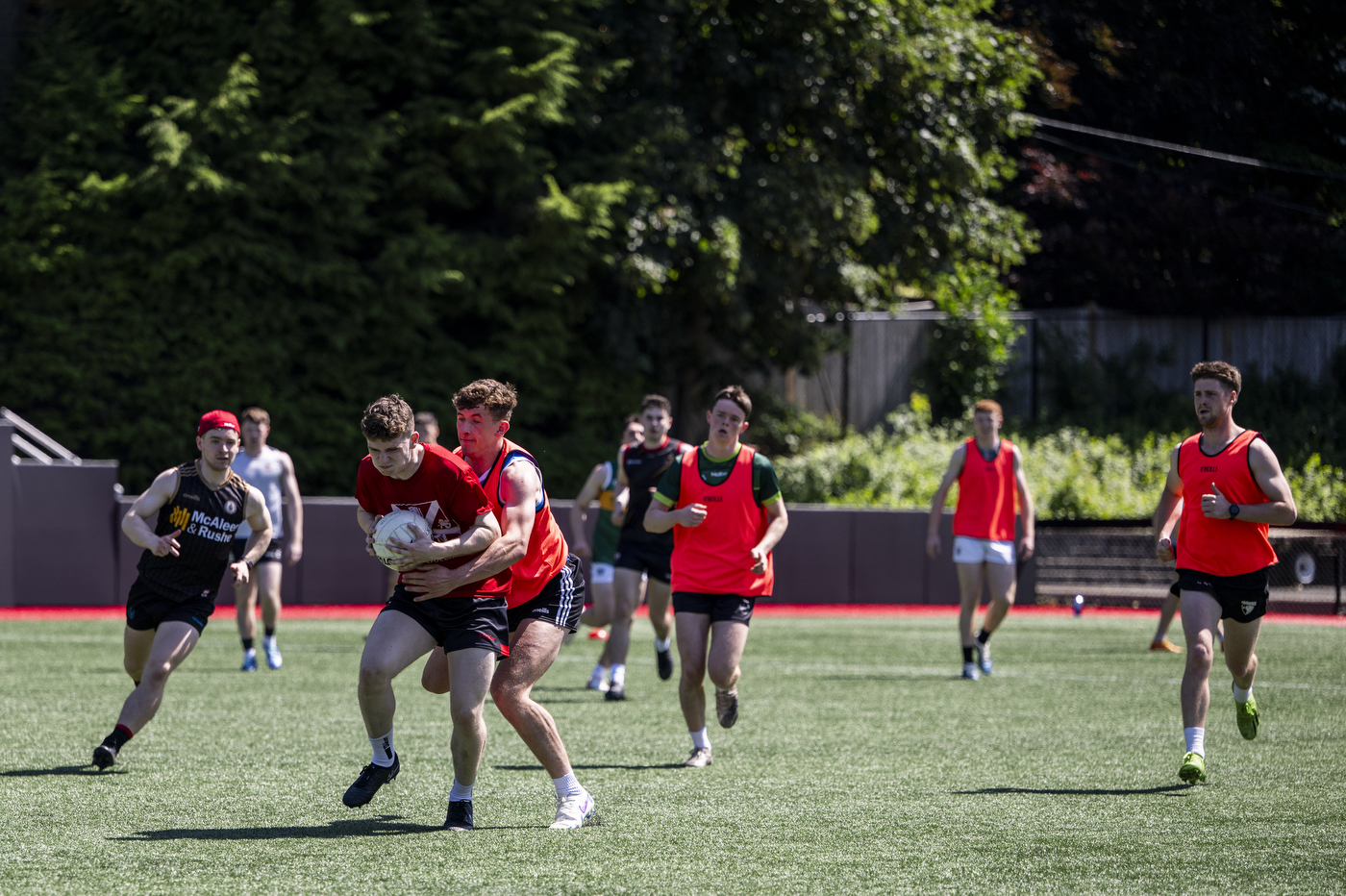 Northeastern Welcomes Queen’s University Gaelic Football Team