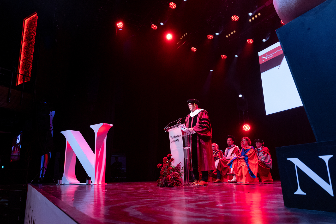 Northeastern Freshmen Welcomed at London’s O2 Convocation
